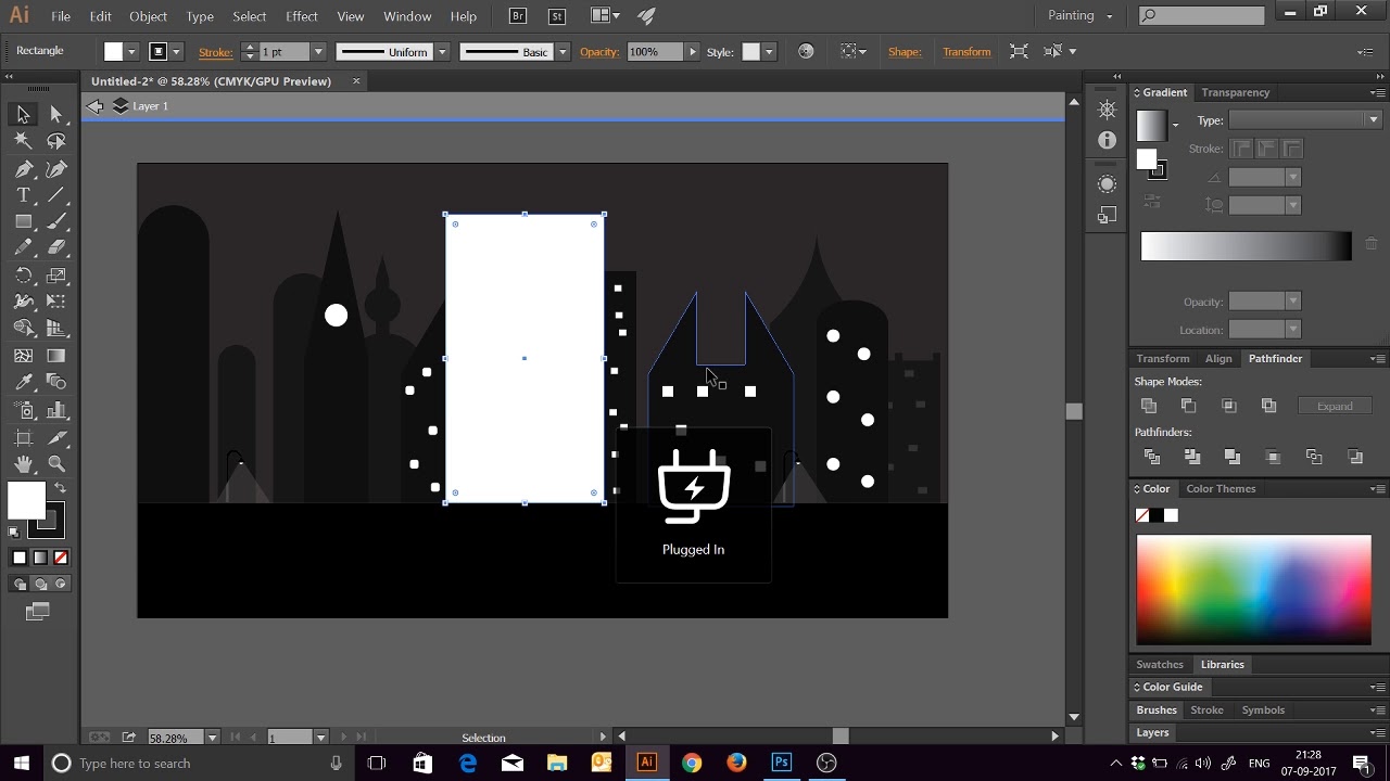 tutorial for game background design in adobe illustrator PART-2