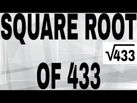 SQUARE ROOT OF 433