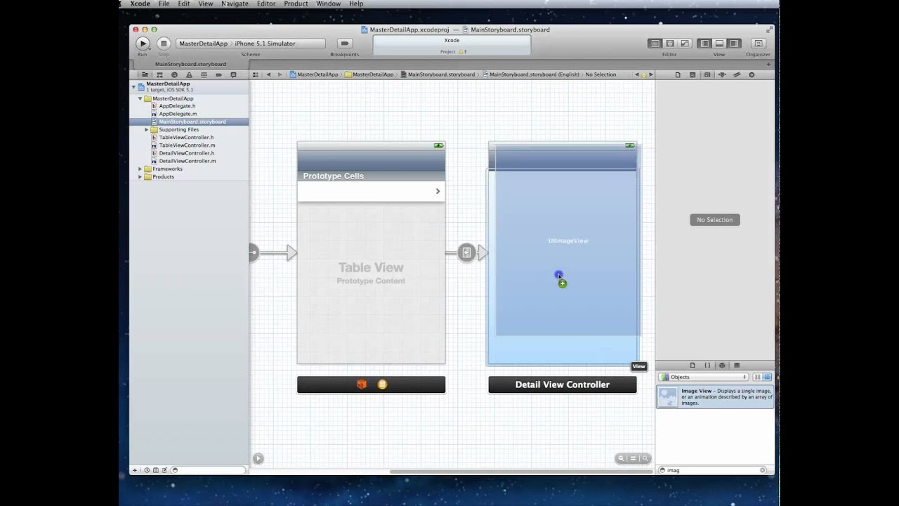 iOS Tutorial - Master Detail | Navigation Controller app using Storyboards - Part 1/2
