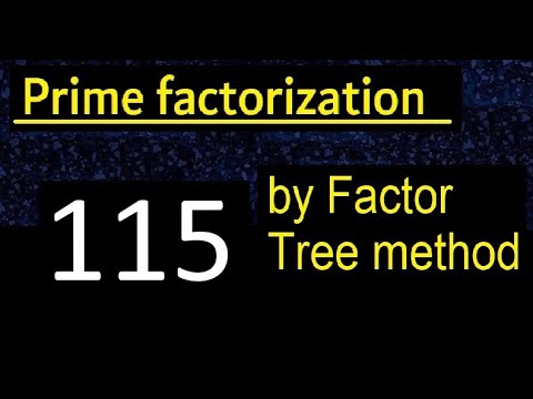 Prime factorization of 115 by factor tree method . Factor tree of 115 . How to find prime factors