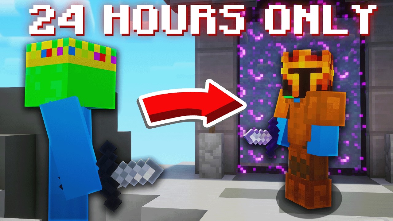 I Spent 24 Hours Speedrunning Hypixel Skyblock