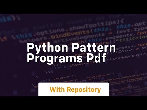 python pattern programs pdf