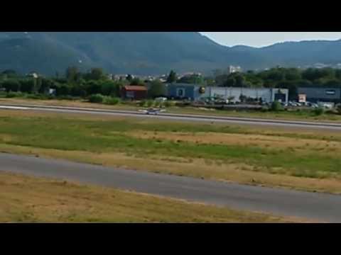 Touch and go at Cannes Mandelieu airport.
