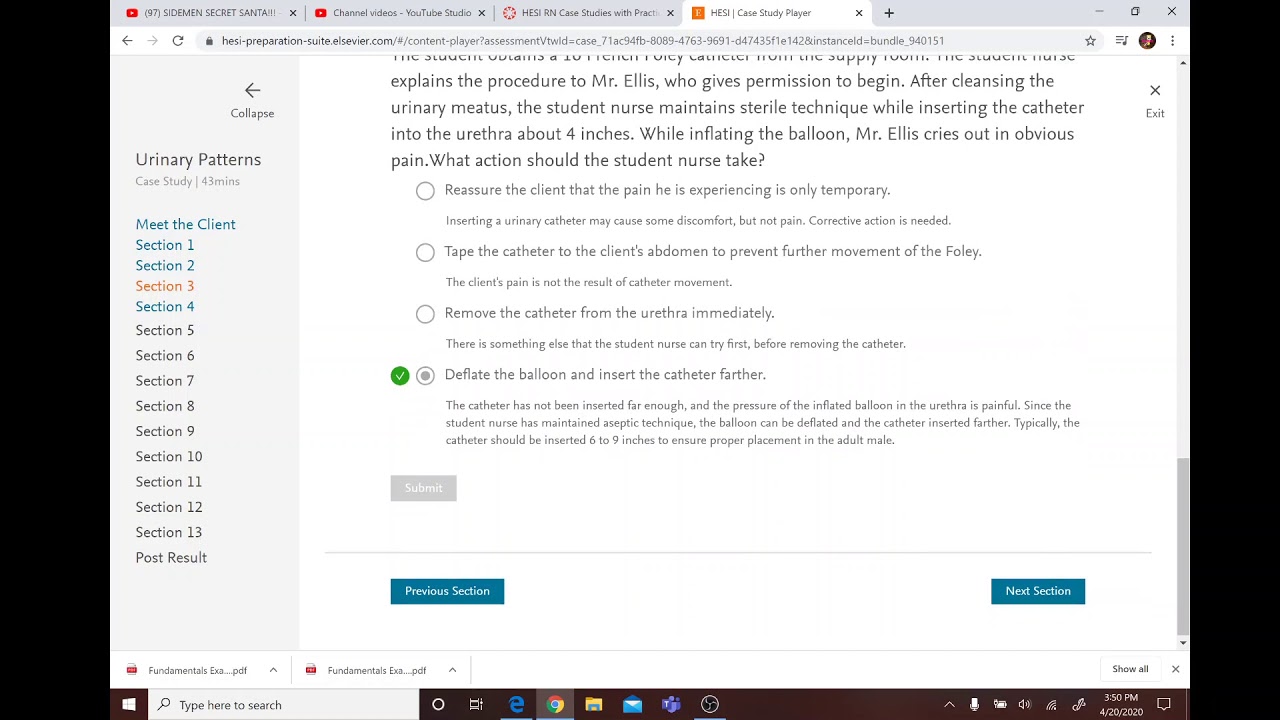HESI Case Study: Urinary Patterns