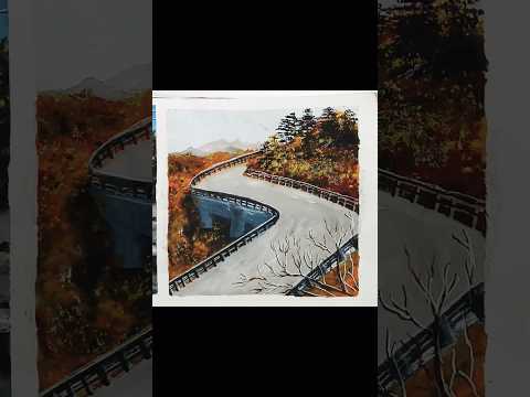 easy beautiful road bridge #Halima art