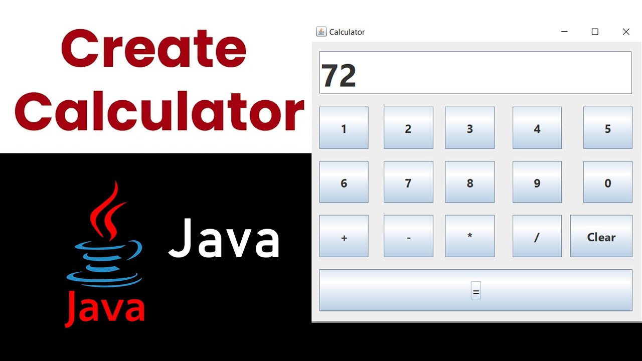 How to create a gui java calculator | java projects | java swing