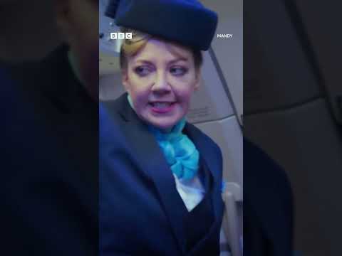 It's hard work being a flight attendant ๐ - BBC