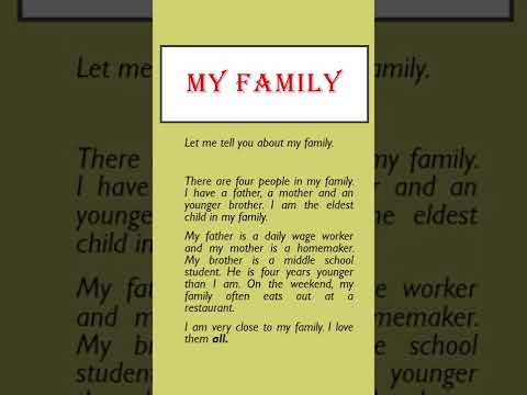 Talking about your family in English - Spoken English lesson | family background in interview