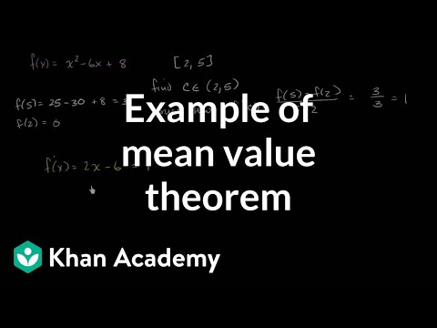 Mean value theorem example: polynomial | Existence theorems | AP Calculus AB | Khan Academy