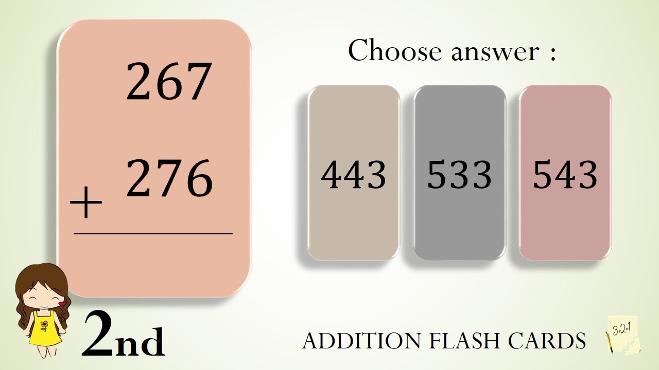 Addition Flash Cards Game for 2nd Grade | Test 2