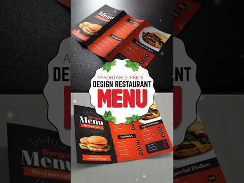Design Restaurant Menu & static menu board #menu #food #restaurantbusiness #burger #advertising