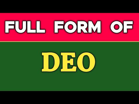 Full form of DEO.DEO ki full form kya hota hai.DEO ka pura naam kya hota hai.DEO full form