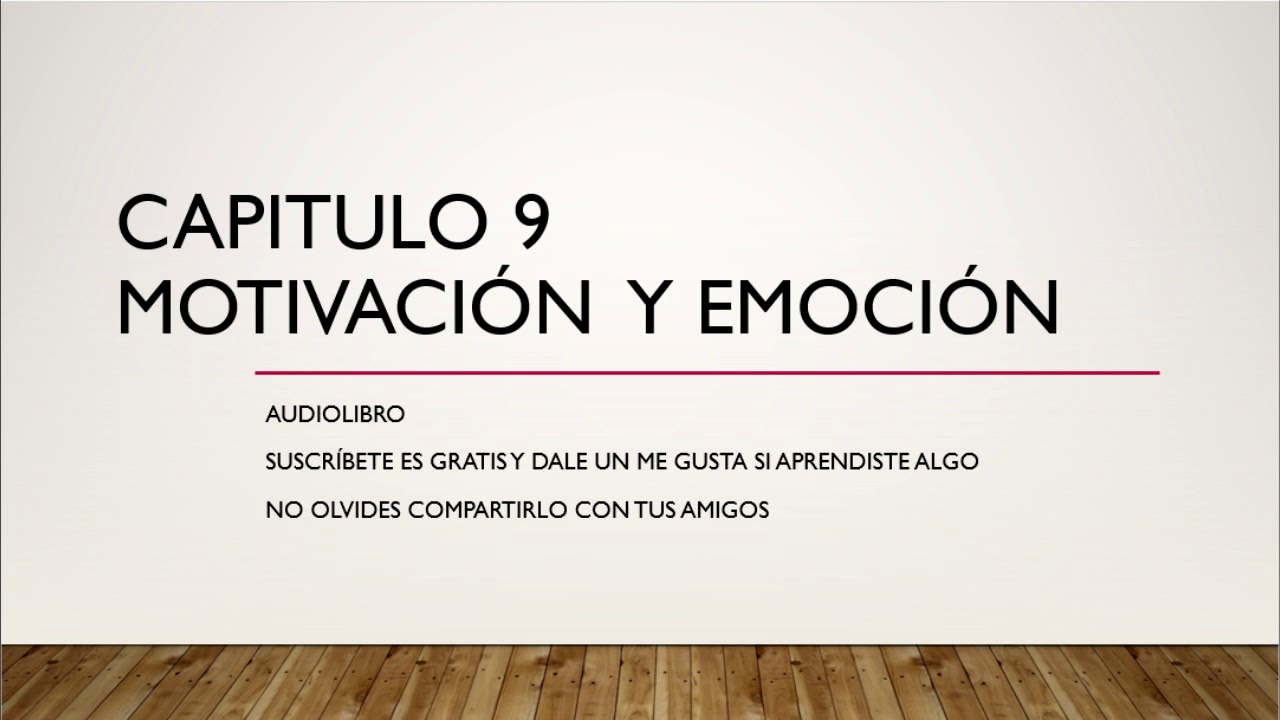 Motivacion y Emocion audiolibro psicologia