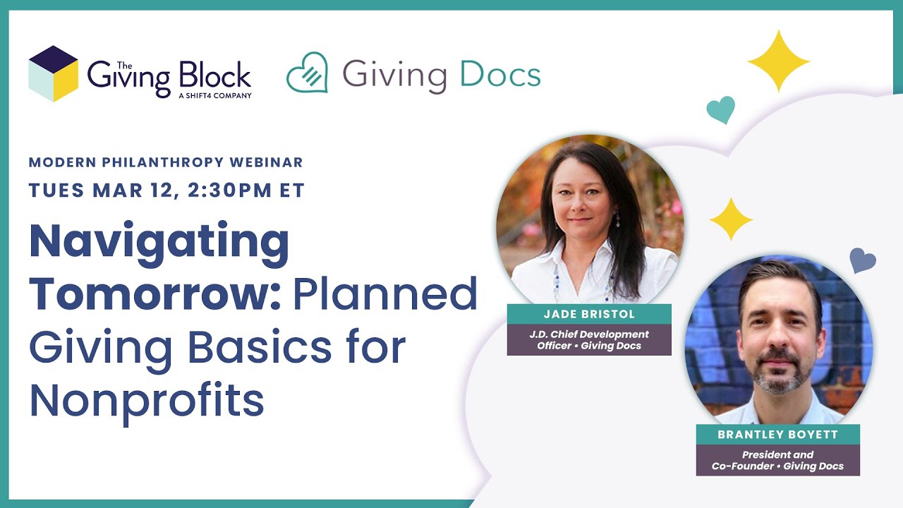 Navigating Tomorrow: Planned Giving Basics for Nonprofits | The Giving Block