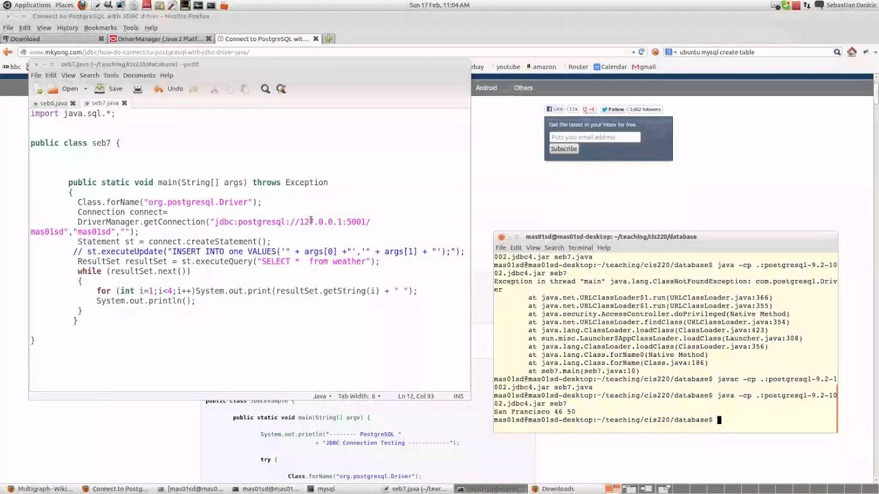 Connecting to a Postgres Database in Java