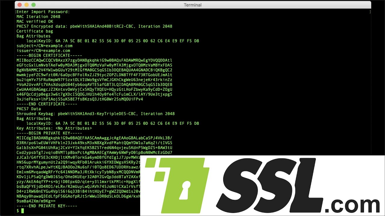 How to Export Certificates and Private Key from a PKCS#12 File with OpenSSL