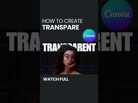 How to Create Transparent Text Effect #canvatutorial