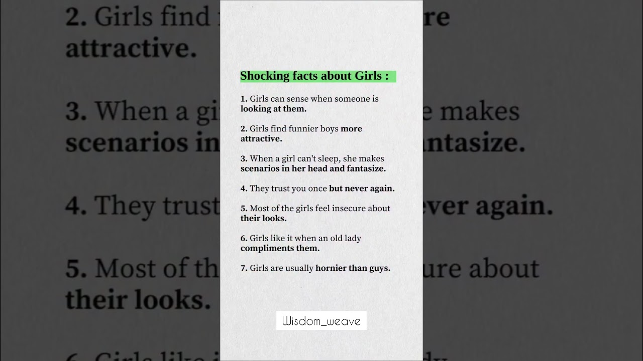 Shocking Facts About Girls 💕 | Psychology Facts About Women | Mind-Blowing Girl Facts 🤯