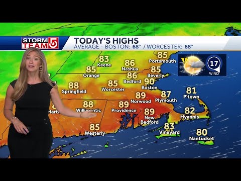 Video: High temperatures will approach 90 degrees once again in Massachusetts