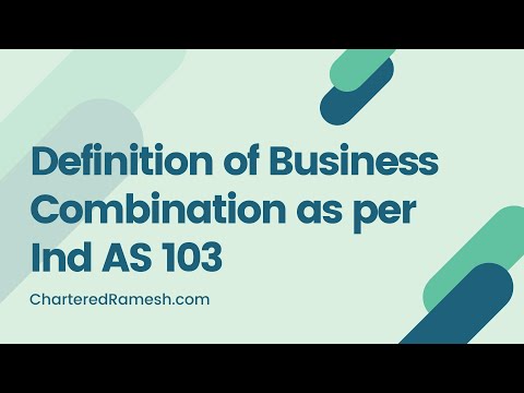 Definition of Business Combination as per Ind AS 103 | Chartered Ramesh | #Shorts