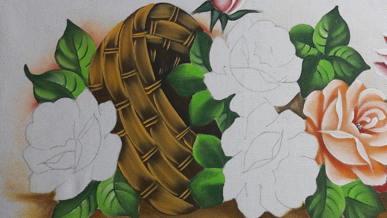 Pintura em tecido aprenda Pintar cesta passo a passo