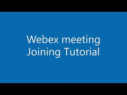 How to join Webex meeting through mobile - Tutorial