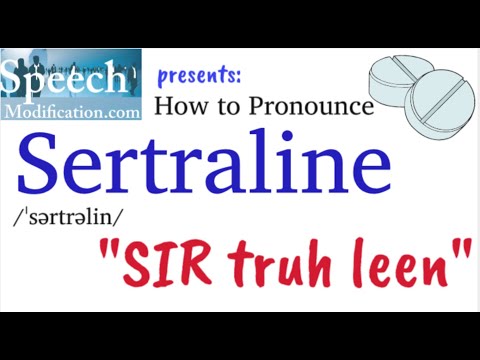 How to Pronounce Sertraline
