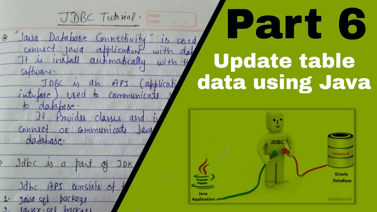 How to Update data into datatable using Java Program | Java Database tutorials | JDBC #06