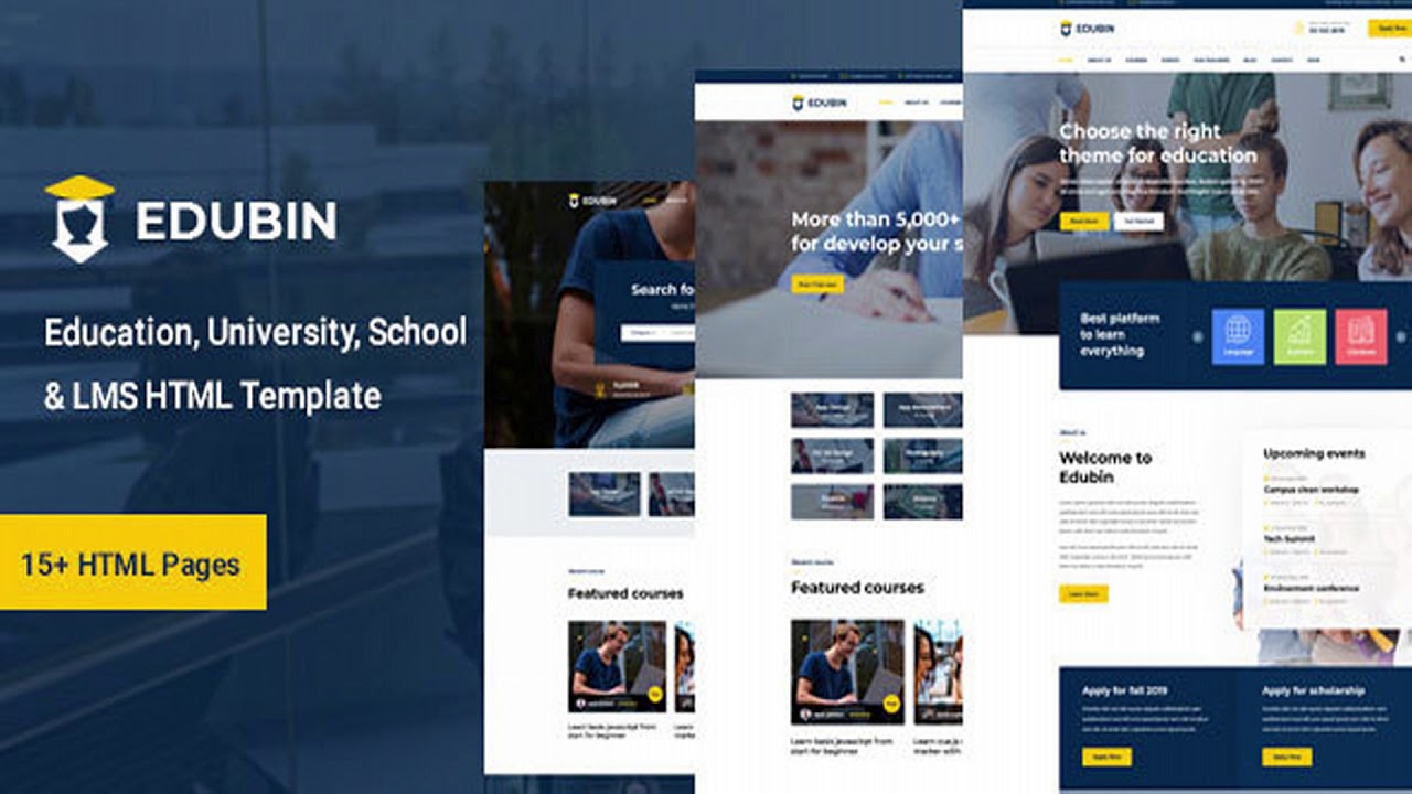 Edubin - Education HTML Template | Themeforest Website Templates and Themes