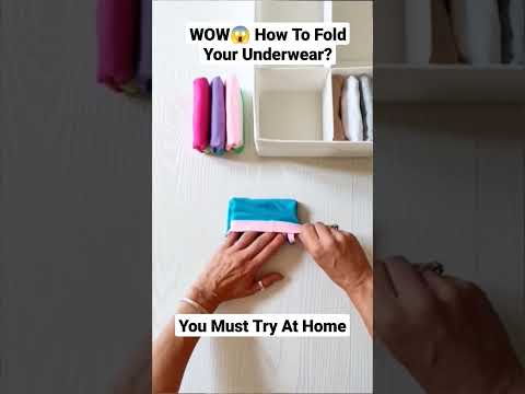 OMG😱 How To Fold Your Underwear? DIY Underwear Folding Hack #shorts