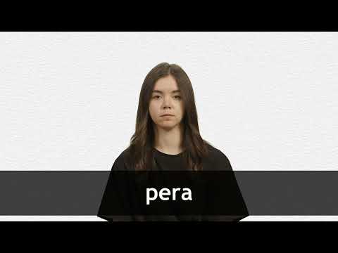 Traducción en inglés de “PERA” | Collins Diccionario español-inglés
