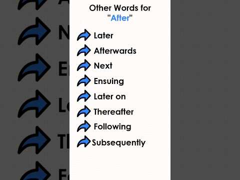Other words for "AFTER"