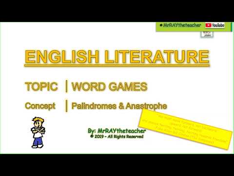Palindromes & Anastrophe | Word Games | English ESL EALD | L4L