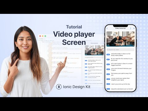 How to create a Video Player Screen | Ionic Design Kit