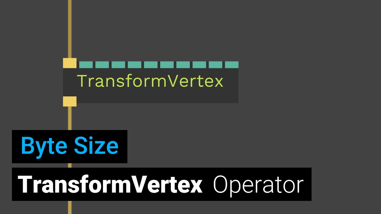 Transform Vertex Operator tutorial (GPU vs CPU based animation) - byte size