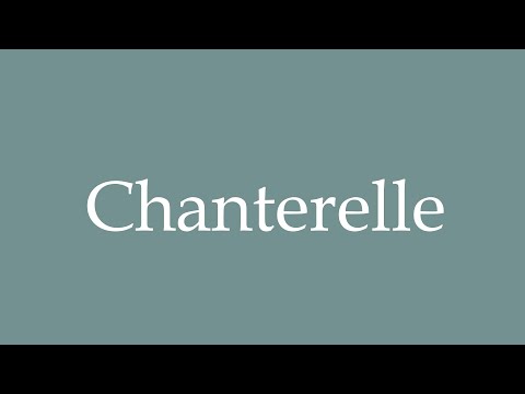How to Pronounce ''Chanterelle'' Correctly in French