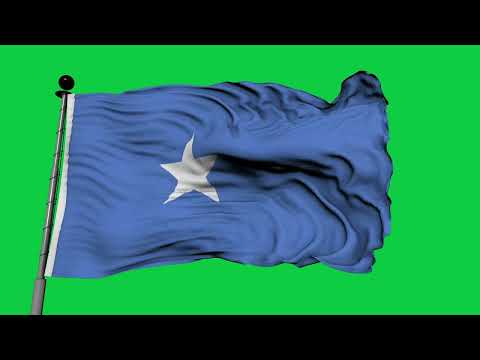 🚩Somalia Flag Waving | GREEN SCREEN & CHROMA MATTE🚩