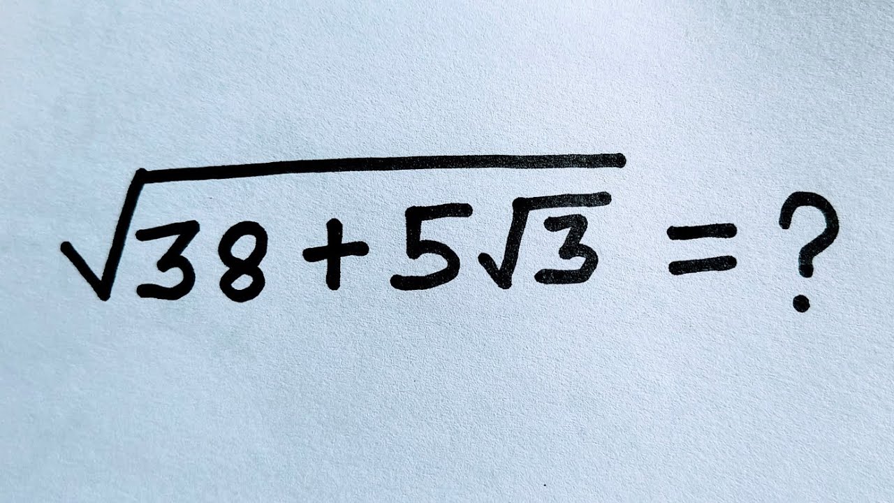 Nice Square Root Simplification Problem | Math Question | Solve Without Calculator