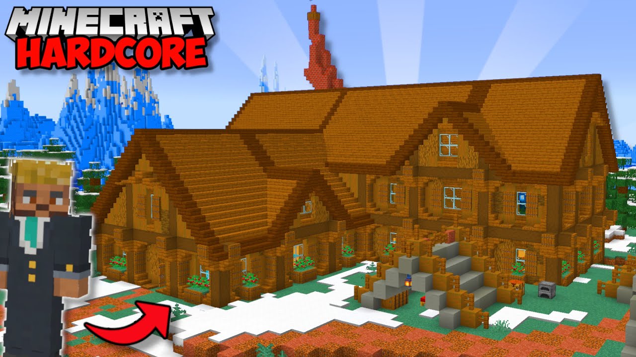 I Built A GIANT CABIN in Minecraft Hardcore (#91)