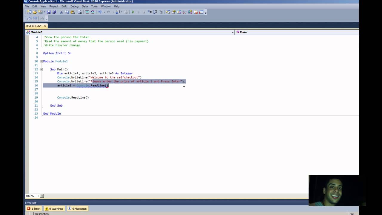 Visual Basic Tutorial | Introduction to Console WriteLine and Console Readline
