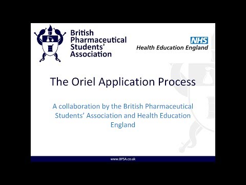 Oriel Application Process Webinar