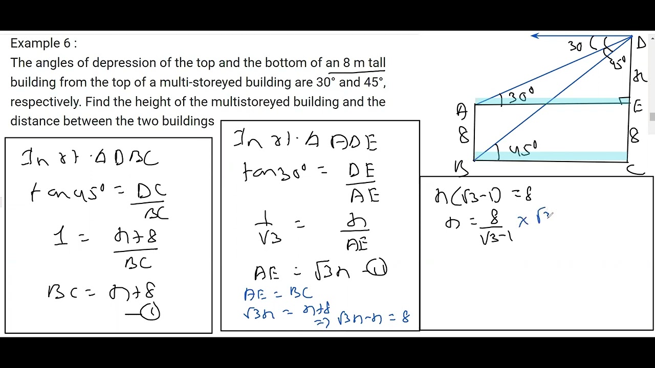 Example 6 : SOME APPLICATIONS OFTRIGONOMETRYNCERT SOLUTIONS CHAPTER 9, CLASS 10 #cbsemathsclass10