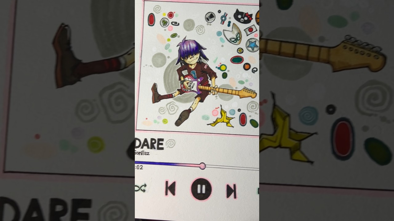 Gorillaz Noodle Art 𖦹 @Gorillaz #gorillaz #art #shorts #foryou #noodlegorillaz #fyp #noodle