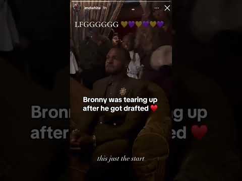 Bronny after he was drafted 🙏 (via imdwhite/IG)
