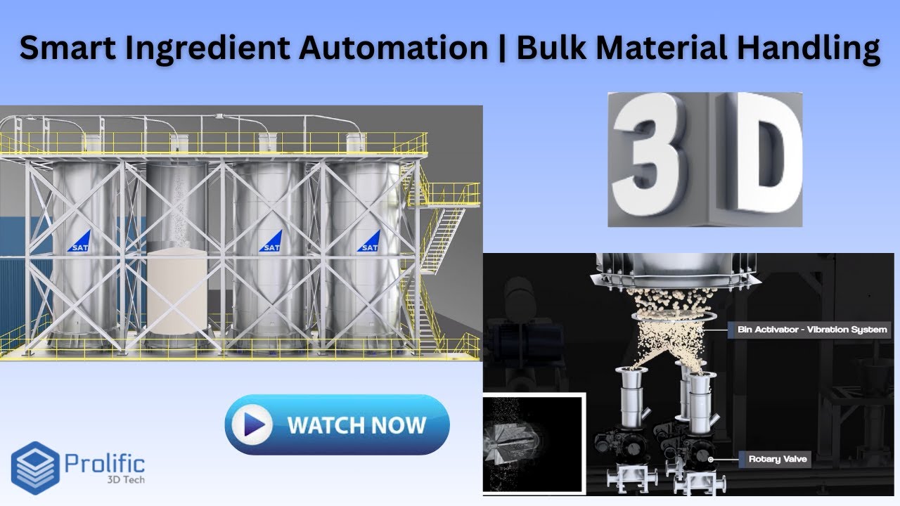 Bulk Material Handling System |  Automated Recipe Making | 3D Animation