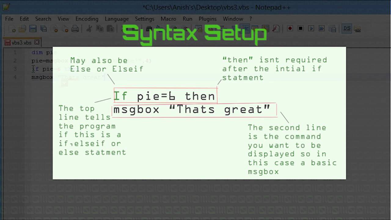 VBScript Tutorial: Lesson 3 If then