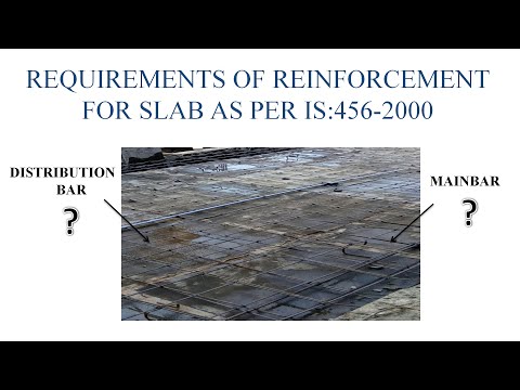 REQUIREMENTS OF REINFORCEMENT FOR SLAB AS PER IS:456-2000