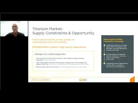 Empire Metals Ltd. (OTCQB: EPMLF | AIM: EEE): Virtual Investor Conferences