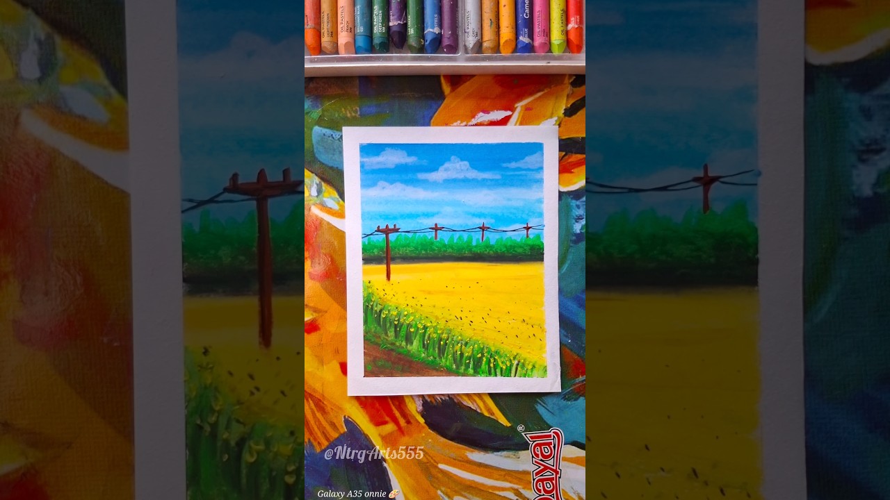 ✨️ Landscape Drawing for   Beginners | How to Use OilPastels