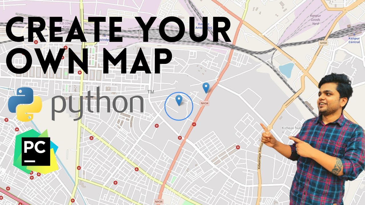 How to make map using python[Hindi tutorial]|python project|Learn python